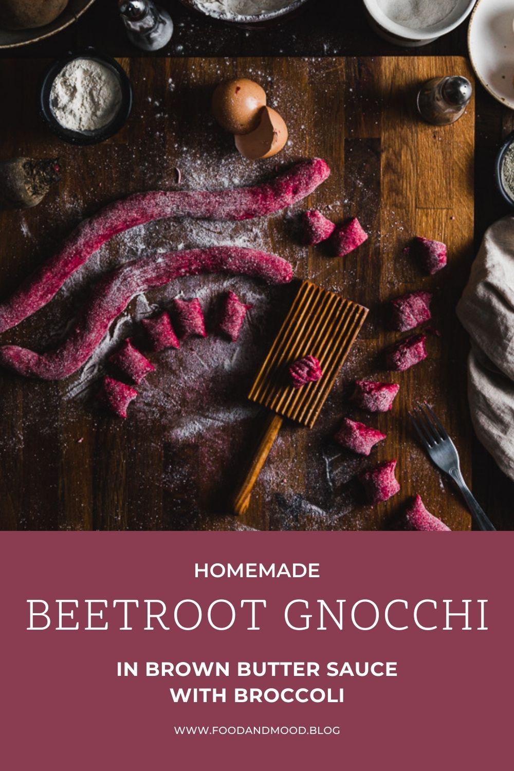 Beetroot Gnocchi with Brown Butter Sauce - Food and Mood